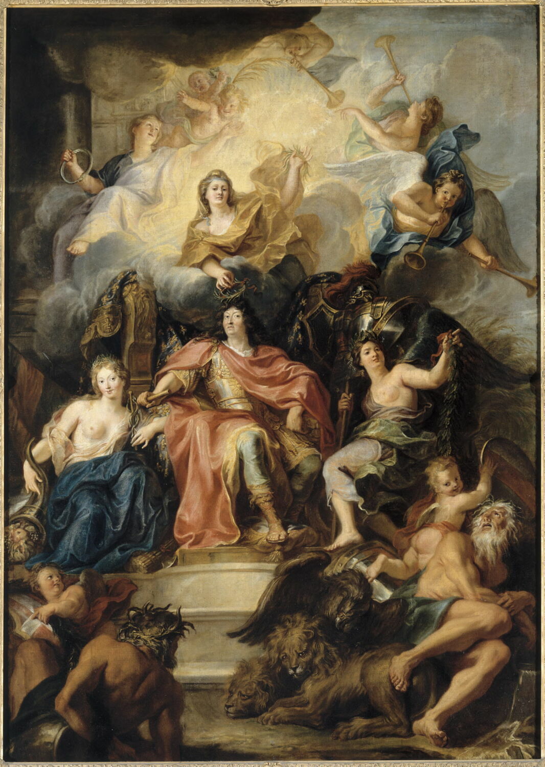 Louis XIV couronné par la gloire - Louvre site des collections