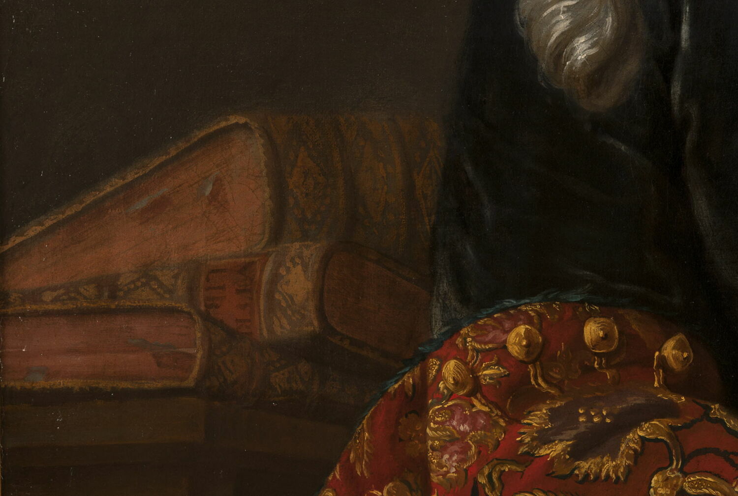 Portrait de Servandoni par lui-même tenant le projet de la façade de l ...