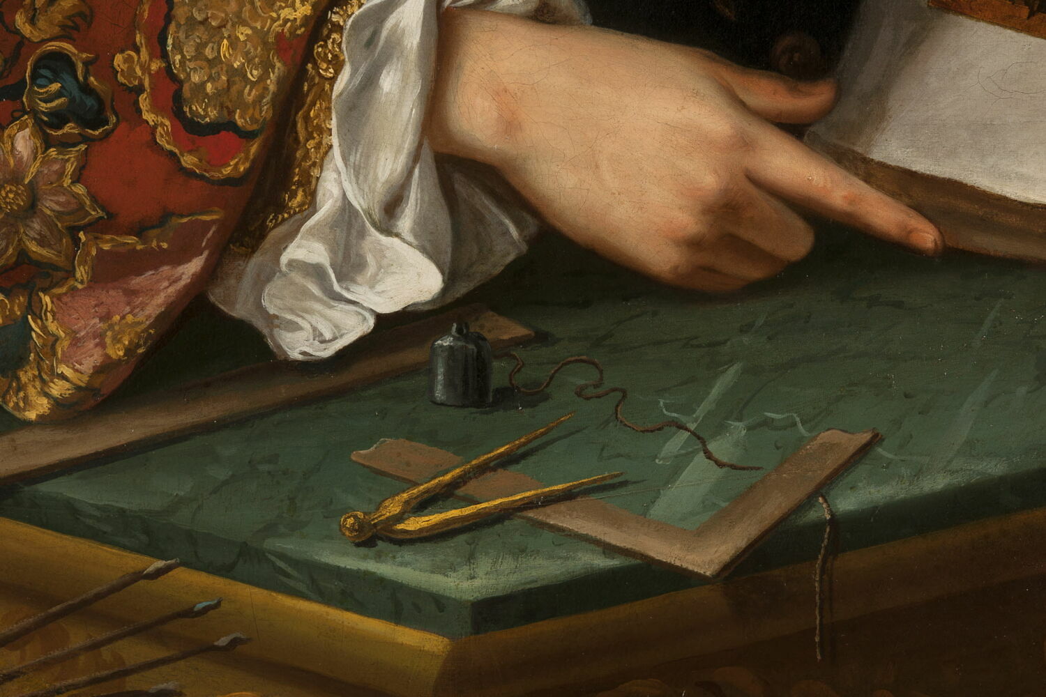 Portrait de Servandoni par lui-même tenant le projet de la façade de l ...