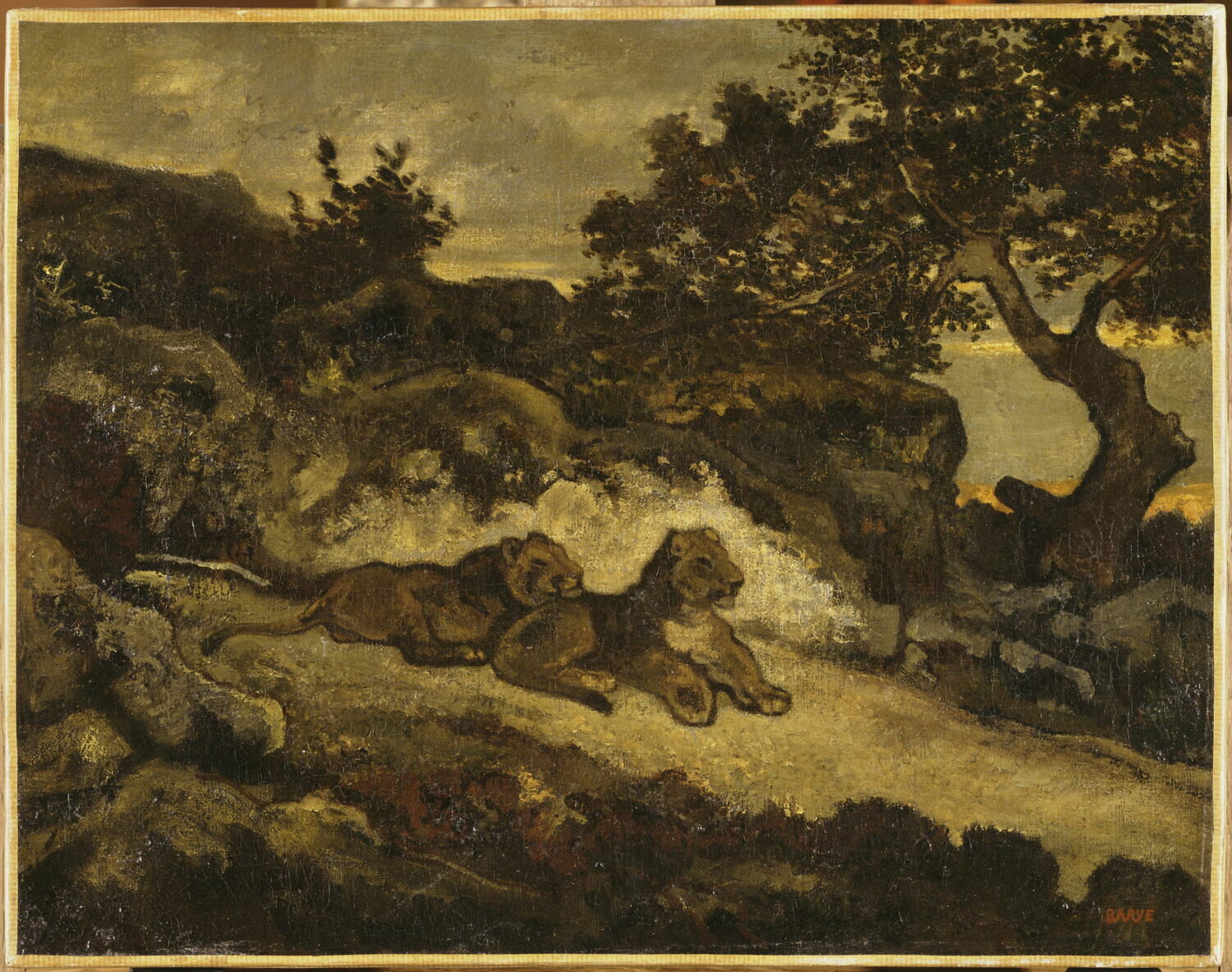 Lions près de leur antre - Louvre site des collections
