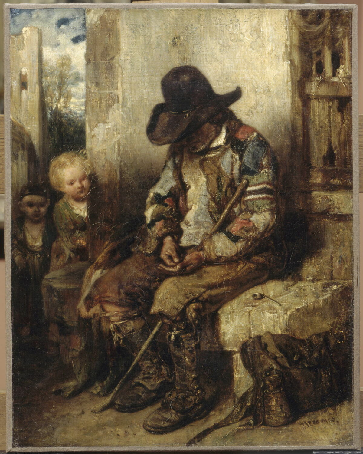 Mendiant comptant sa recette. - Louvre site des collections