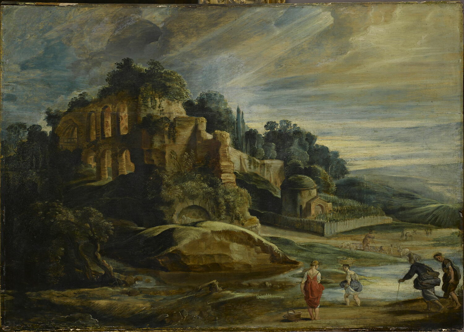 Paysage avec les ruines du mont Palatin à Rome - Louvre site des ...