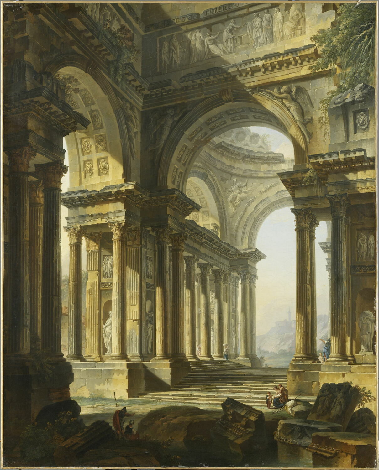 Un Temple en ruine - Louvre site des collections