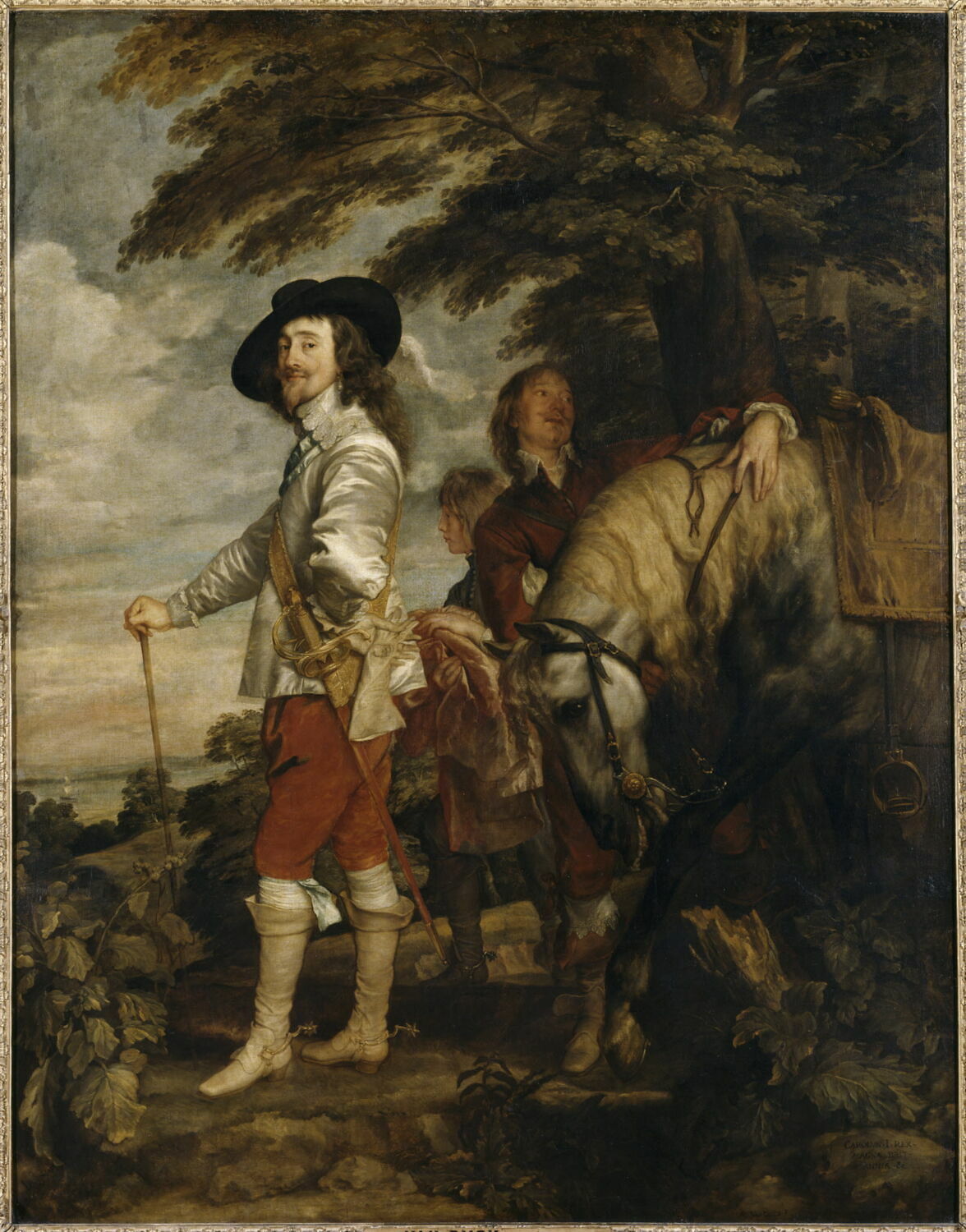 Portrait de Charles 1er, roi d'Angleterre (1600-1649), à la chasse ...