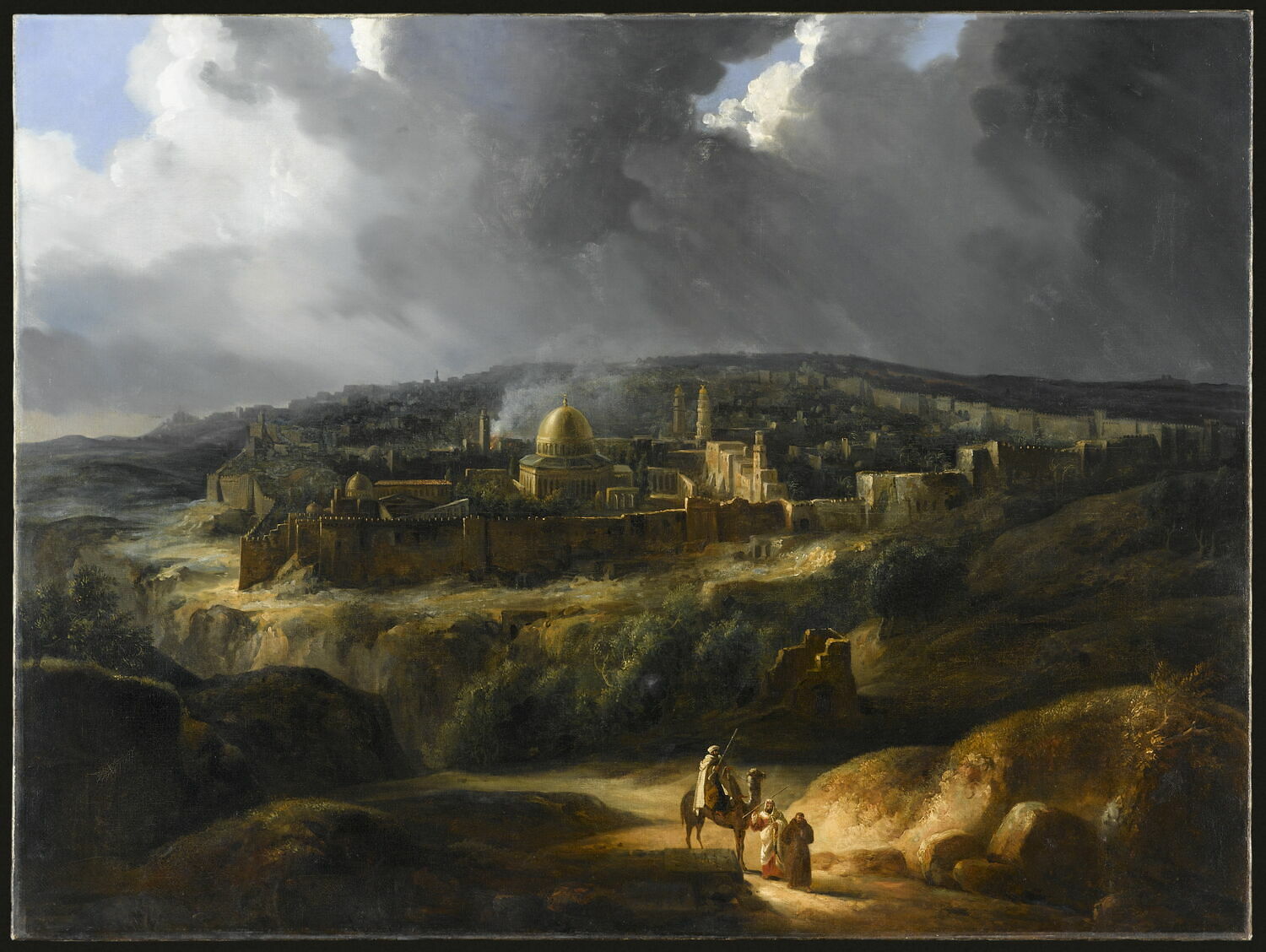 Vue de Jérusalem près de la vallée de Josaphat - Louvre site des ...
