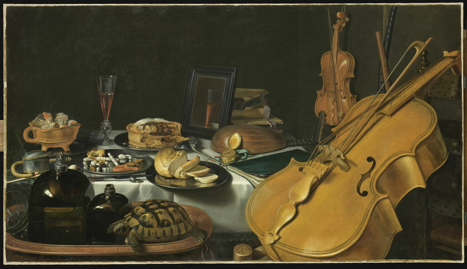 Vanité aux instruments de musique, avec les cinq sens - Louvre site des ...