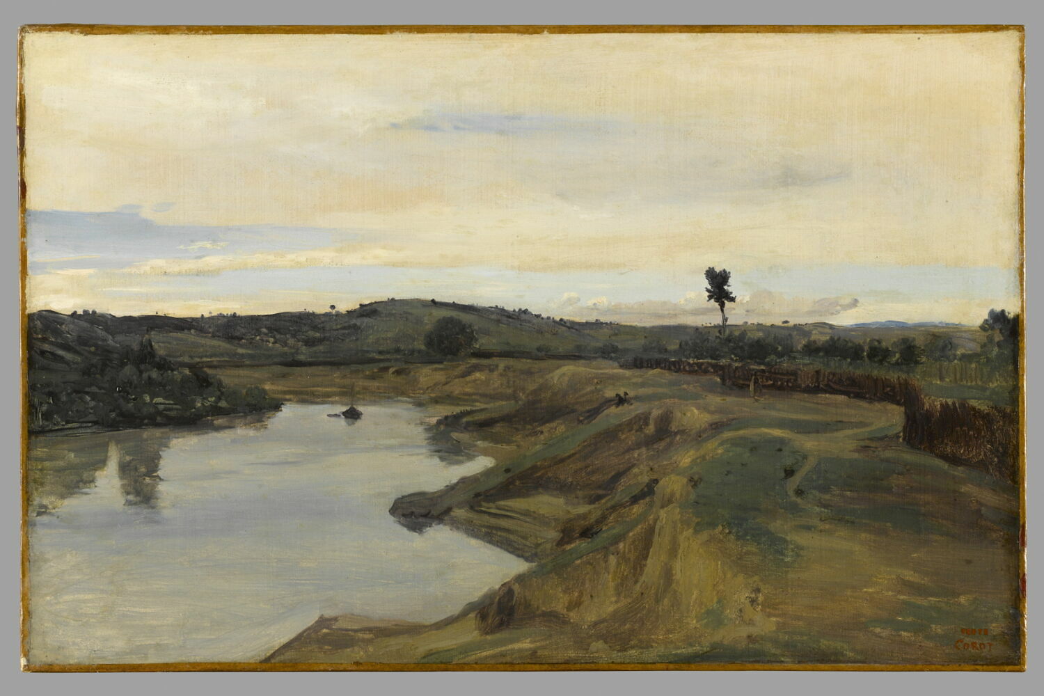 La promenade du Poussin, campagne de Rome. - Louvre site des collections