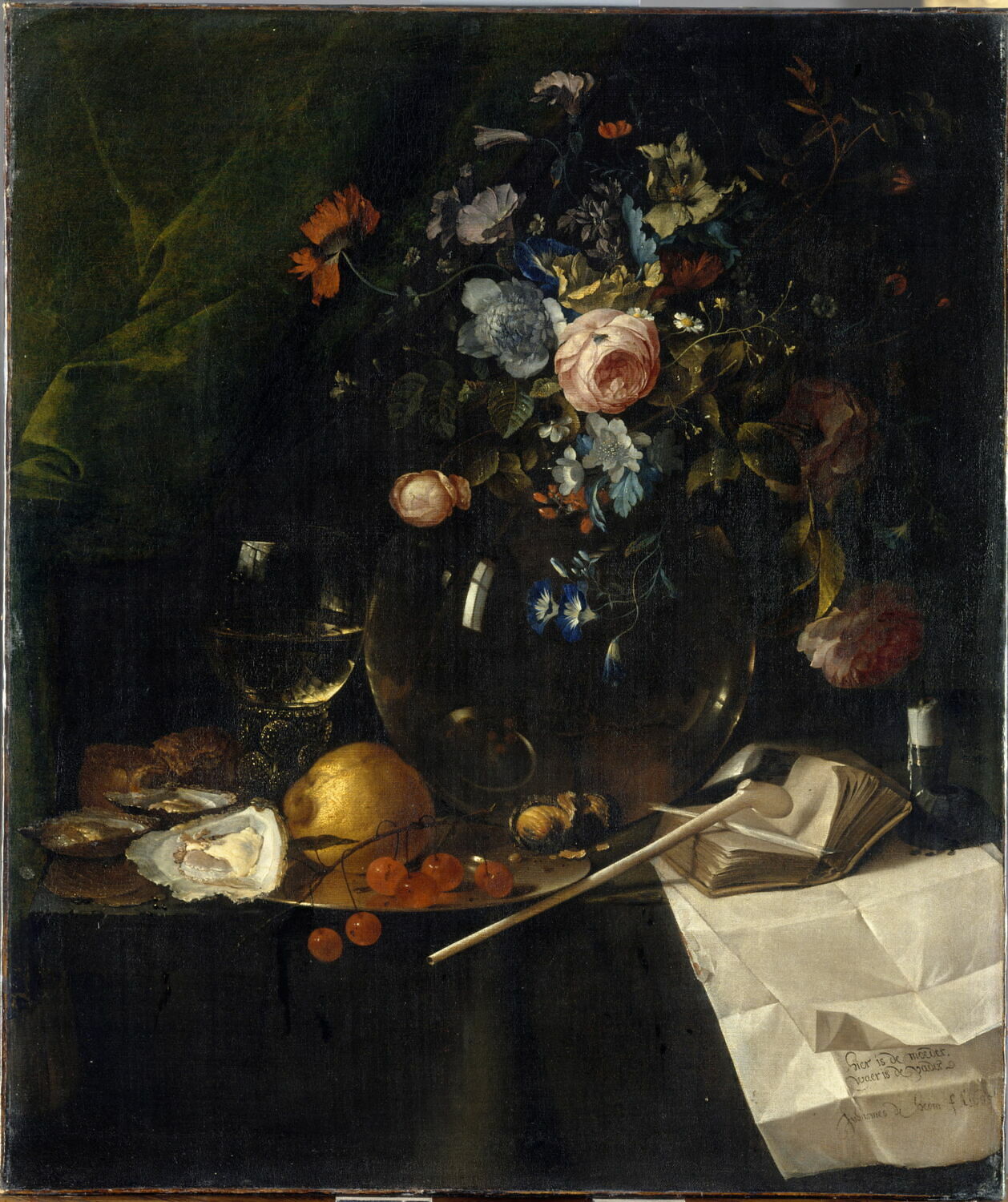 Nature morte aux fleurs. Vanité - Louvre site des collections