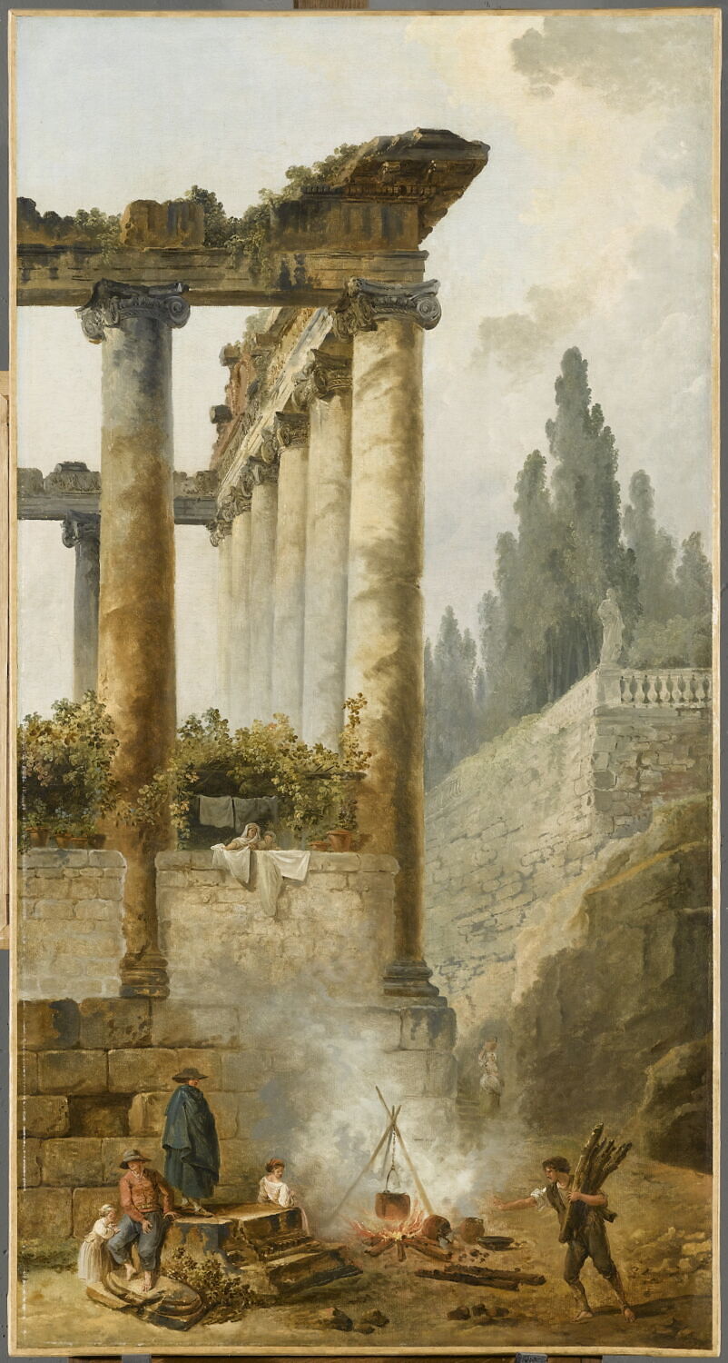 Le Temple en ruine. Paysage autour d'une marmite - Louvre site des ...