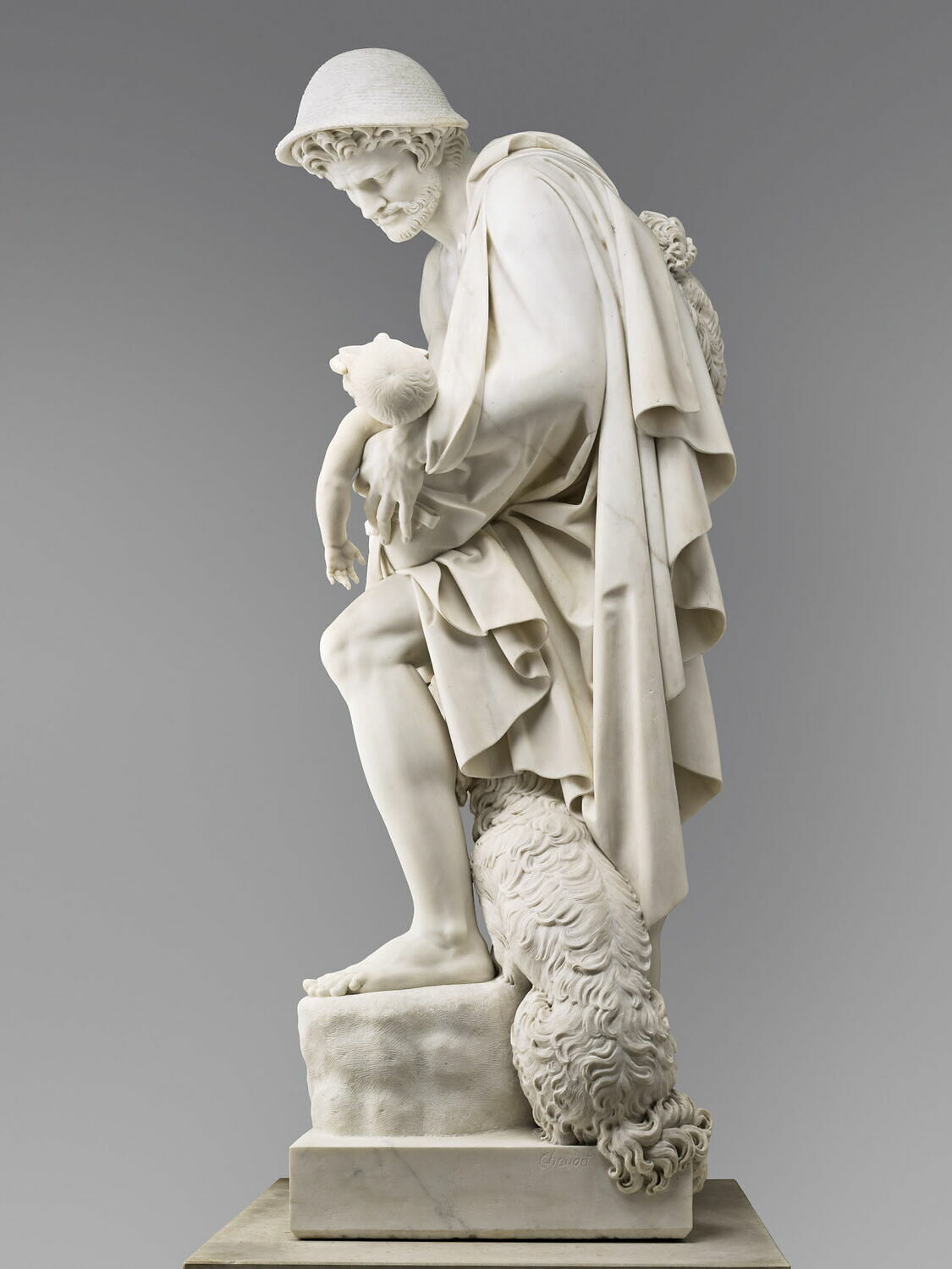 Oedipe enfant rappelé à la vie par le berger Phorbas qui l'a détaché de ...