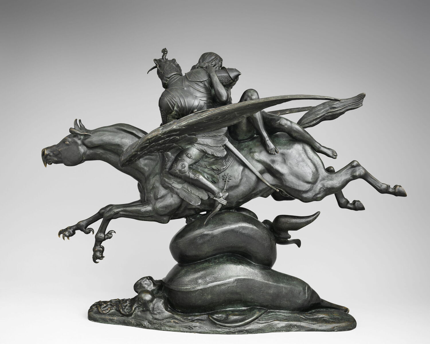 Angélique et Roger montés sur l'hippogriffe - Louvre site des collections