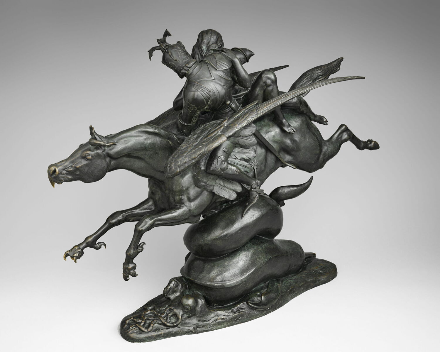 Angélique et Roger montés sur l'hippogriffe - Louvre site des collections