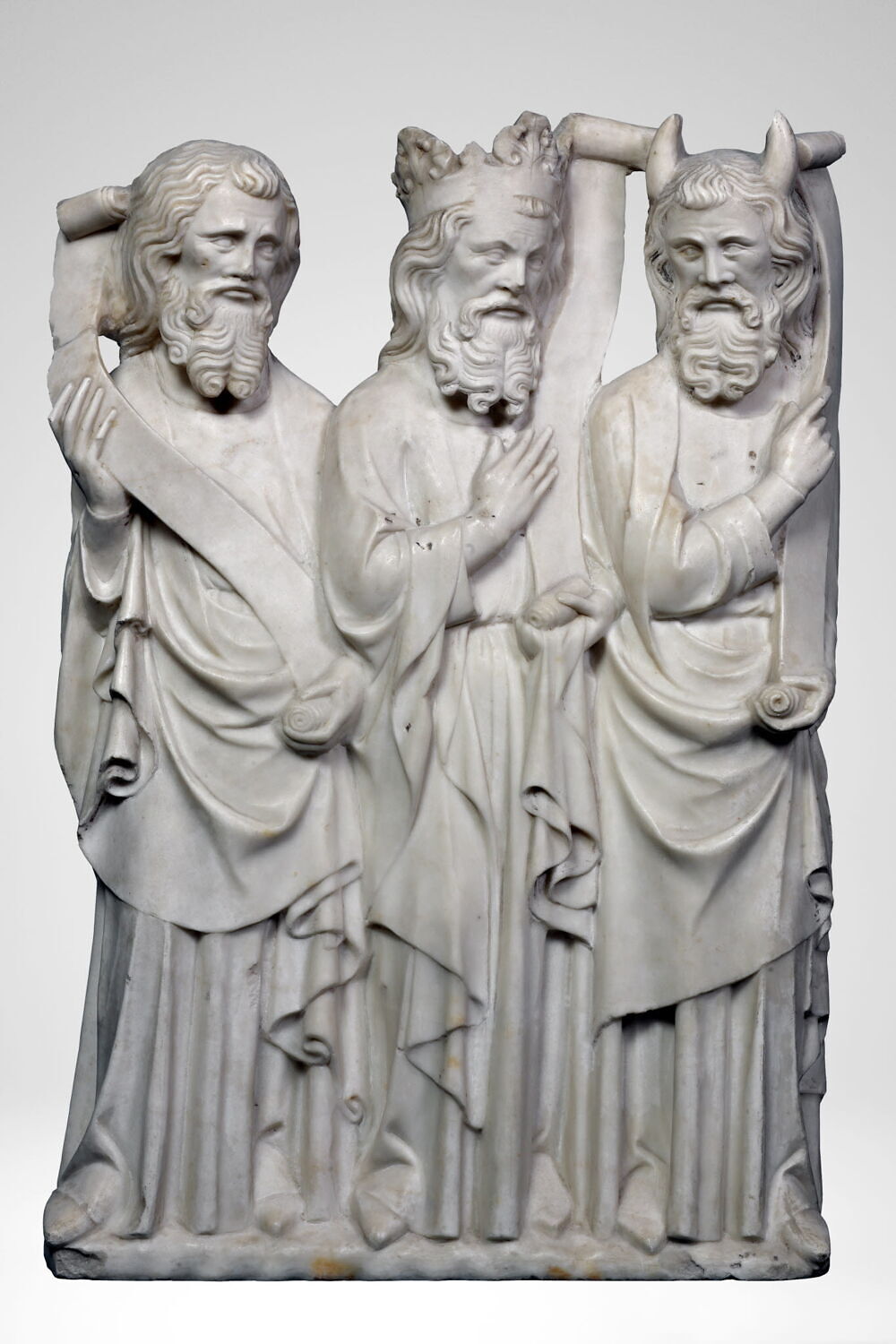 Un prophète, le roi David et Moïse - Louvre site des collections