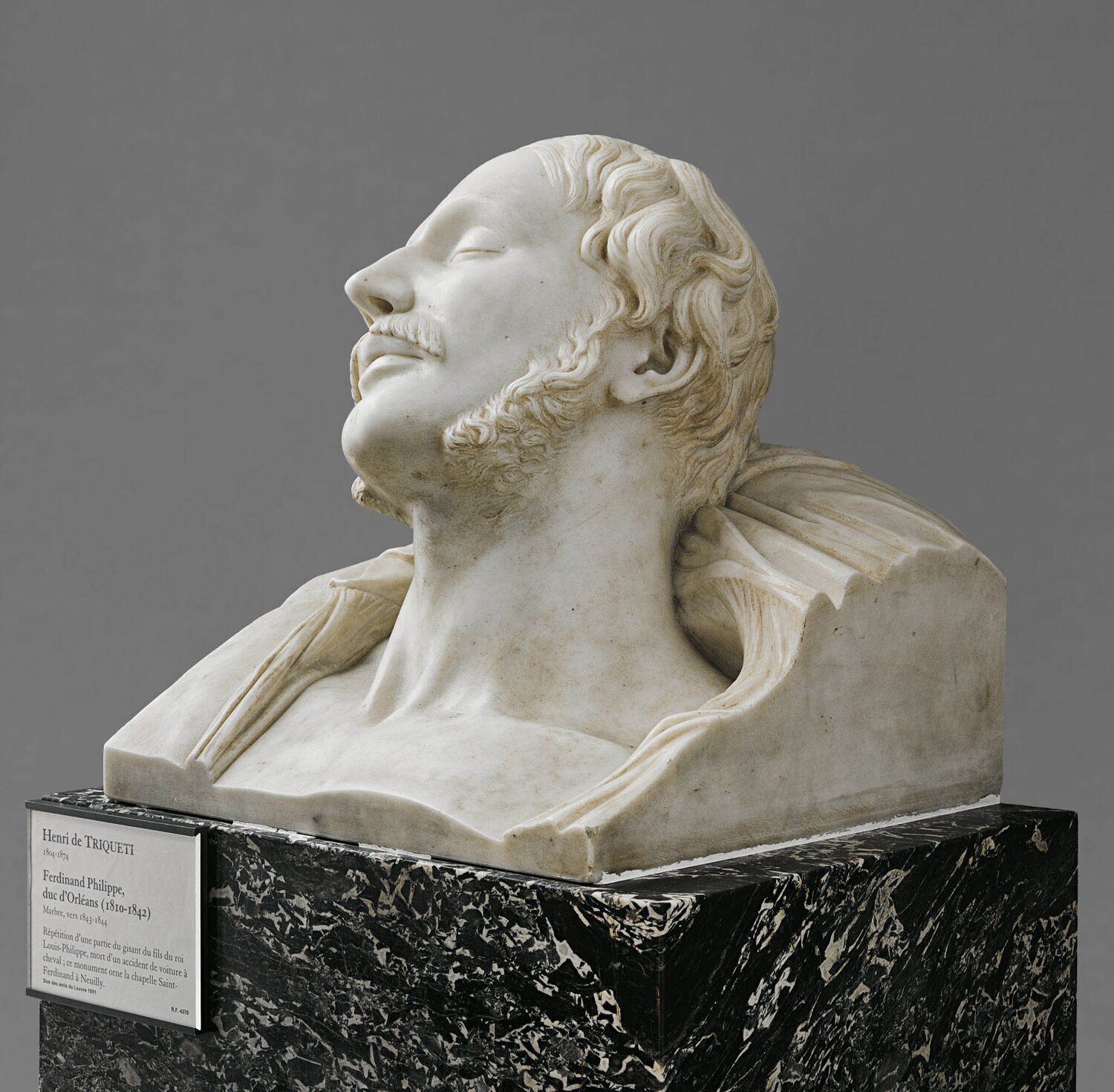 Portrait funéraire du duc Ferdinand Philippe d'Orléans - Louvre site ...