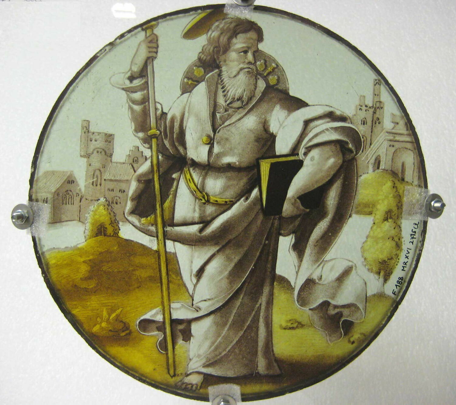 Vitrail rond : saint Jacques apôtre - Louvre site des collections