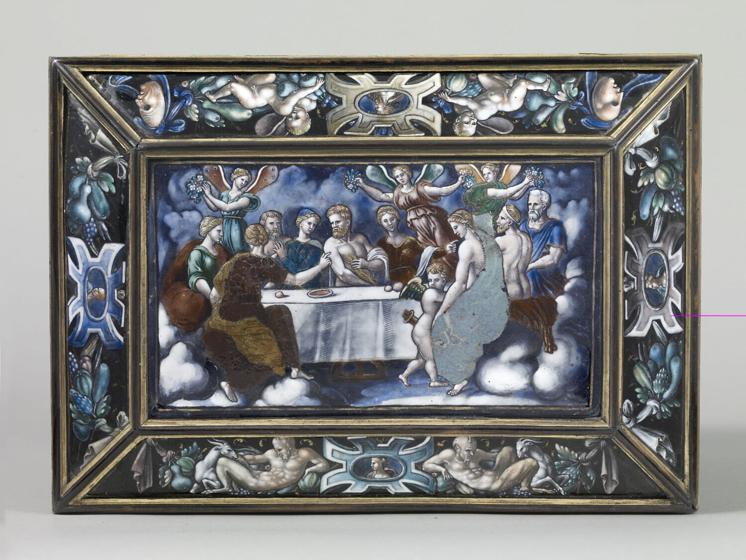 Coffret à sujets mythologiques, Jupiter foudroyant les Titans - Louvre ...