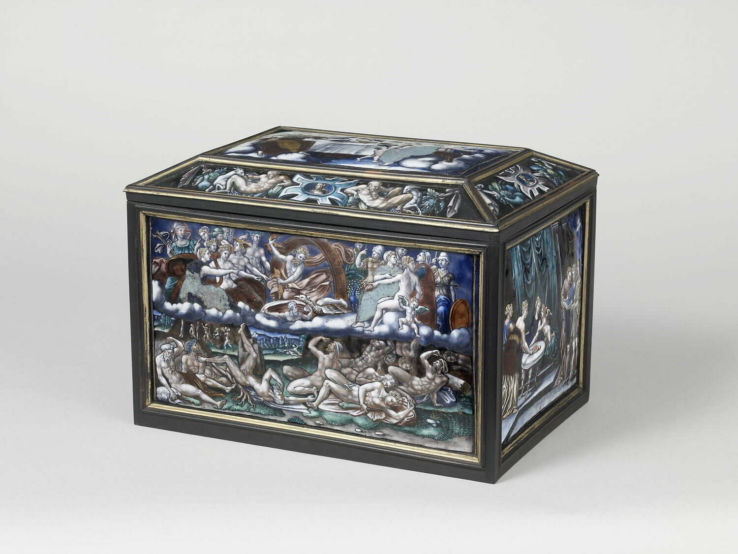 Coffret à sujets mythologiques, Jupiter foudroyant les Titans - Louvre ...