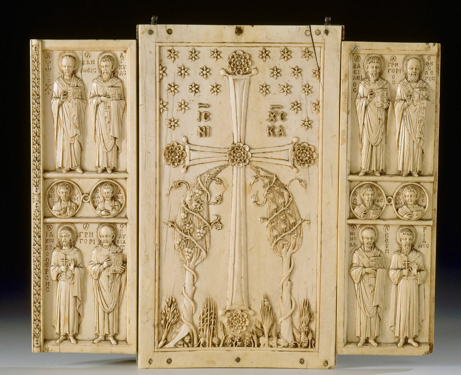 Triptyque dit " Triptyque Harbaville" : Déisis et saints - Louvre site ...