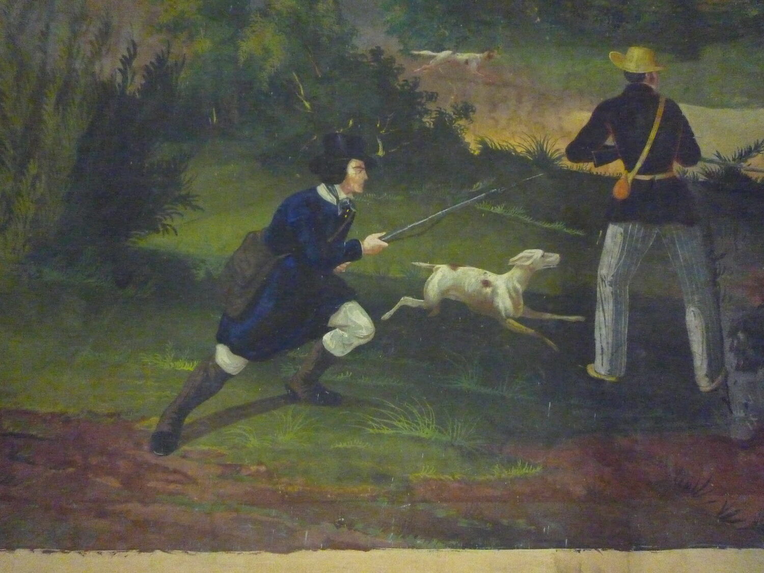 Chasse au sanglier (d'une suite de cinq pièces polychromes illustrées ...