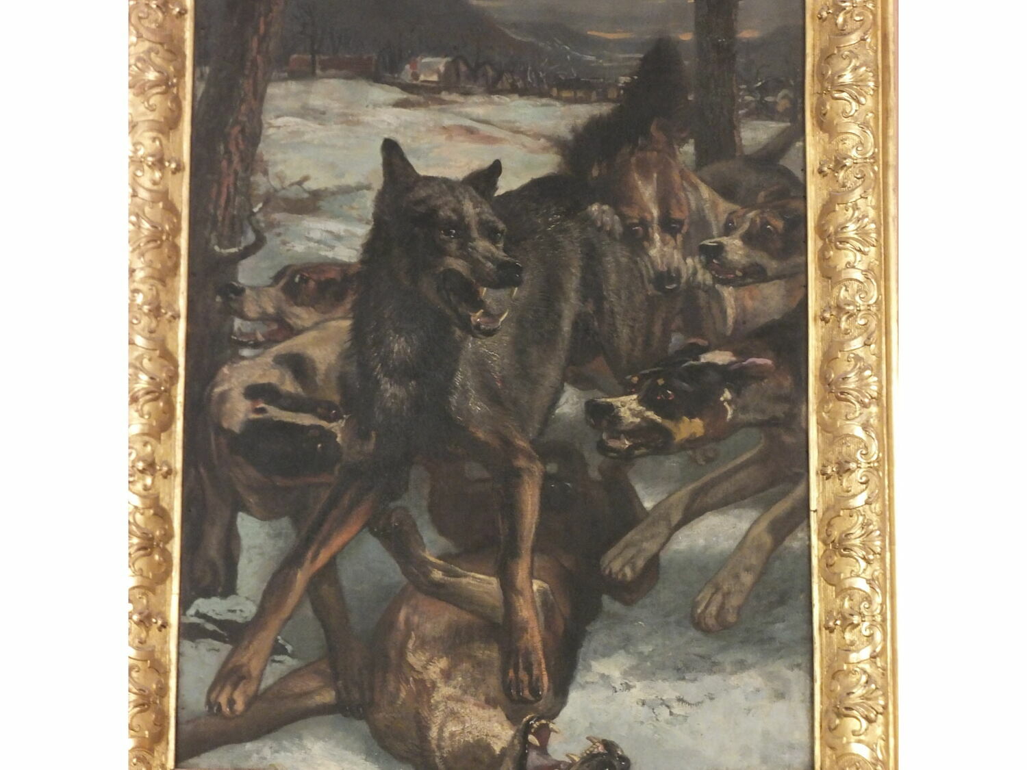Scènes de chasse et de fauconnerie : Scène de chasse avec louvard ...