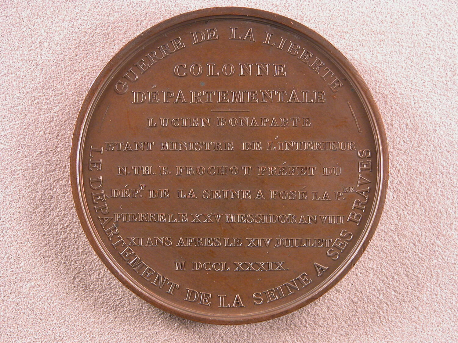 Guerre de la liberté / Première pierre de la colonne nationale posée le ...