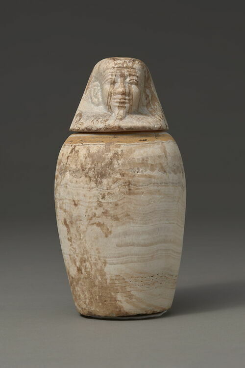 vase canope ; avec contenu - Louvre site des collections