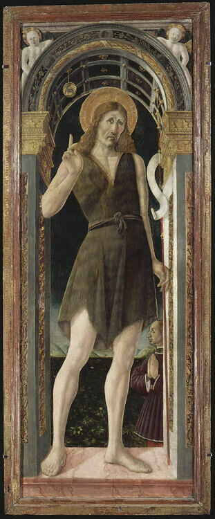 Saint Jean-Baptiste avec le donateur (Giulio Cesare da Varano) - Louvre ...