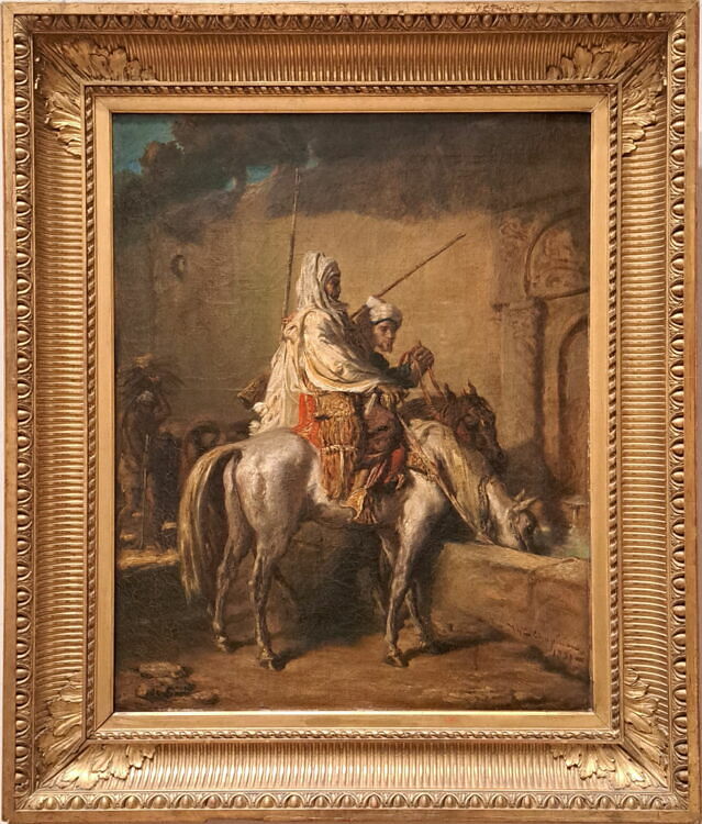 Deux cavaliers arabes faisant boire leurs chevaux - Louvre site des ...