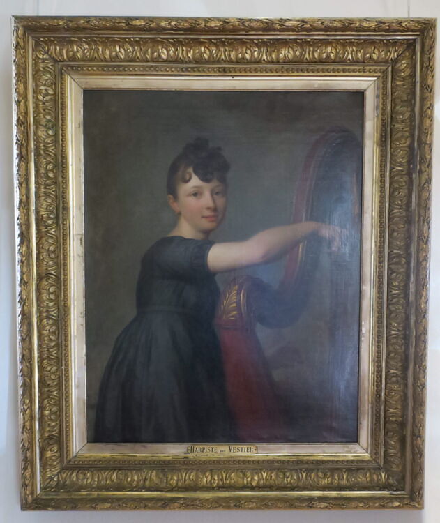 Portrait de Melle Larmoyer en harpiste - Louvre site des collections