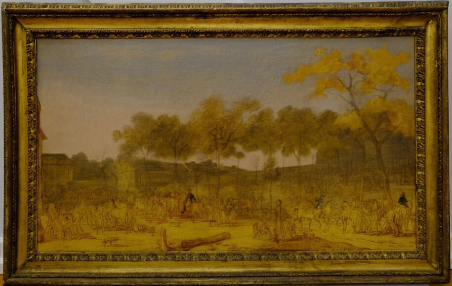 Le Marché aux chevaux à Metz. Esquisse. - Louvre site des collections