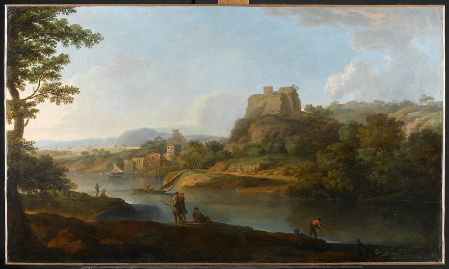 Paysage avec pêcheurs sur une barque - Louvre site des collections