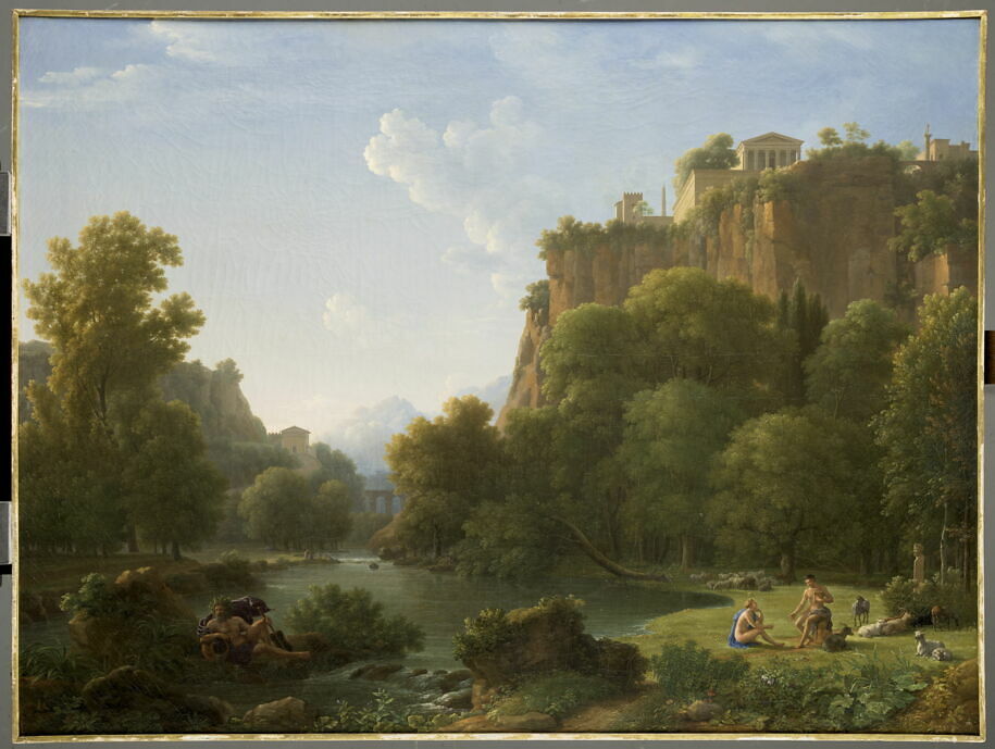 Paysage historique : Psyché et le dieu Pan - Louvre site des collections