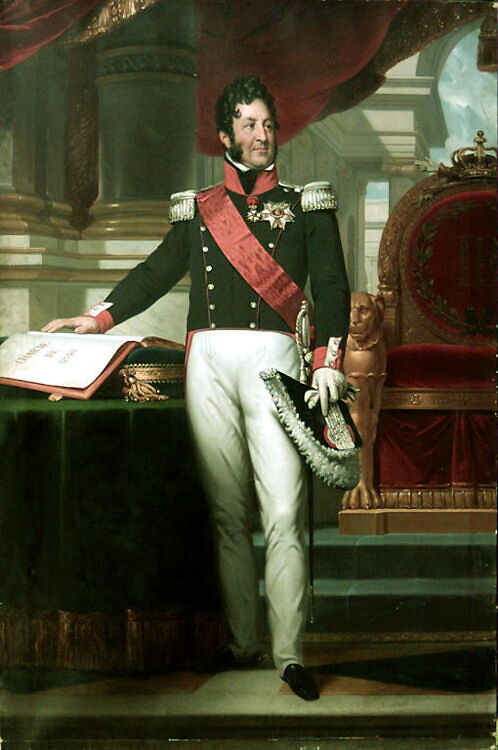 Portrait en pied de Louis-Philippe (1773-1850), roi des français ...