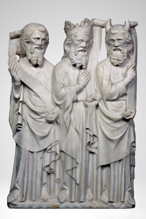 Un prophète, le roi David et Moïse - Louvre site des collections