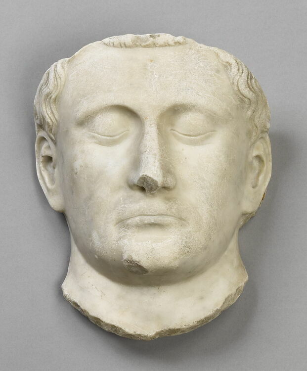 Visage Dhomme Aux Yeux Clos Louvre Collections