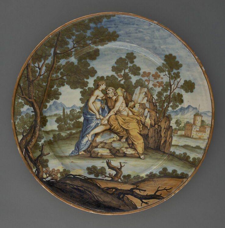 Plat rond : Jupiter et Junon - Louvre site des collections