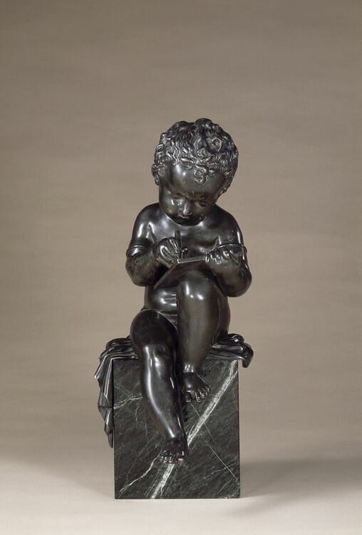 Statuette : Enfant dessinant - Louvre site des collections