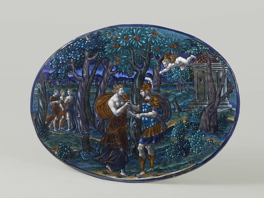 Plaque ovale : Médée et Jason - Louvre site des collections