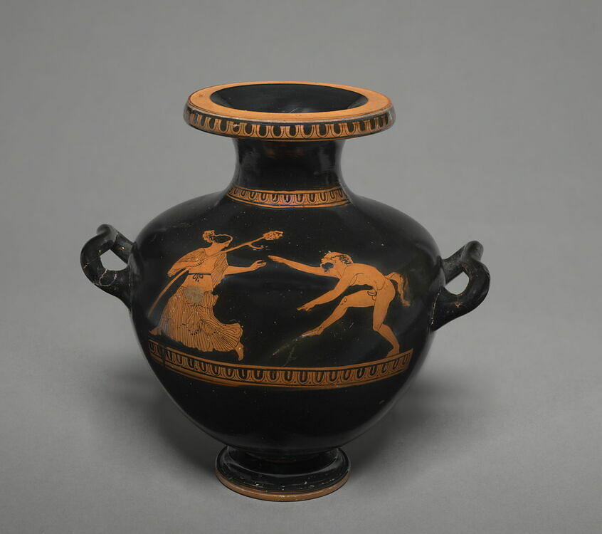 Hydrie : satyre poursuivant une ménade - Louvre site des collections