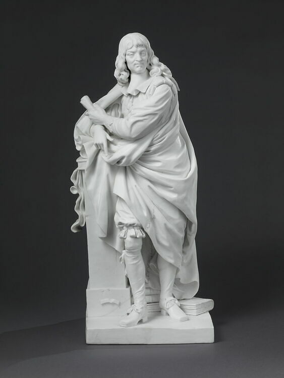 Descartes (1596-1650), biscuit de la série des "Hommes illustres de la ...