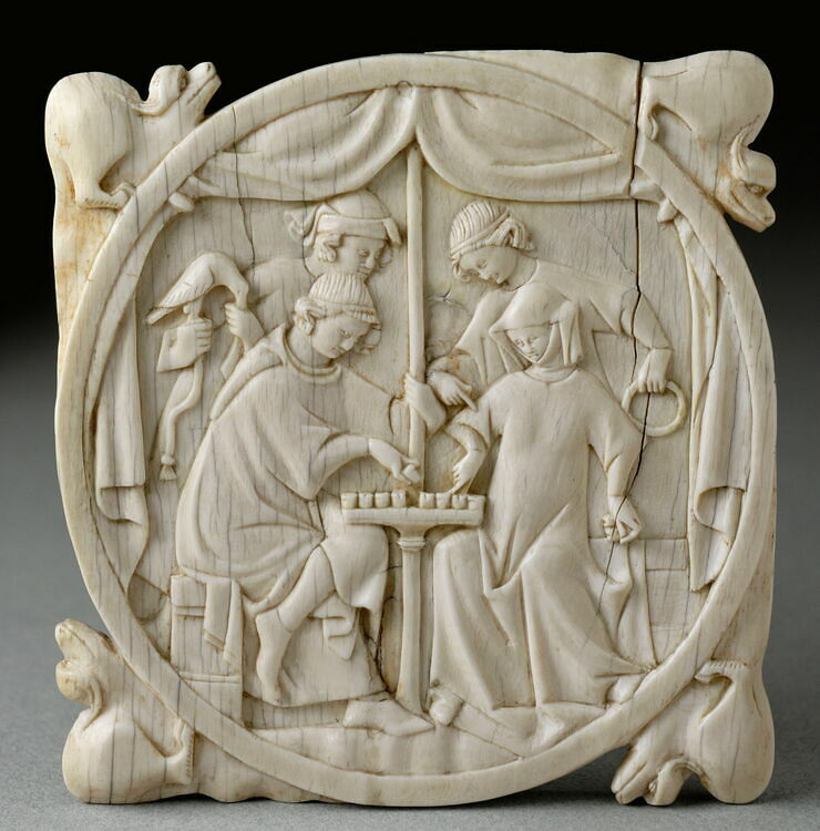 Valve de miroir : le jeu d'échecs. - Louvre Collections