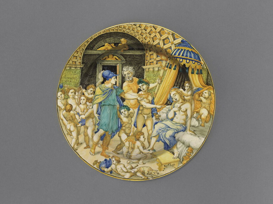 Plat rond : Alexandre et Roxane - Louvre site des collections