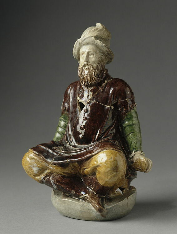 Statuette : personnage masculin assis - Louvre site des collections