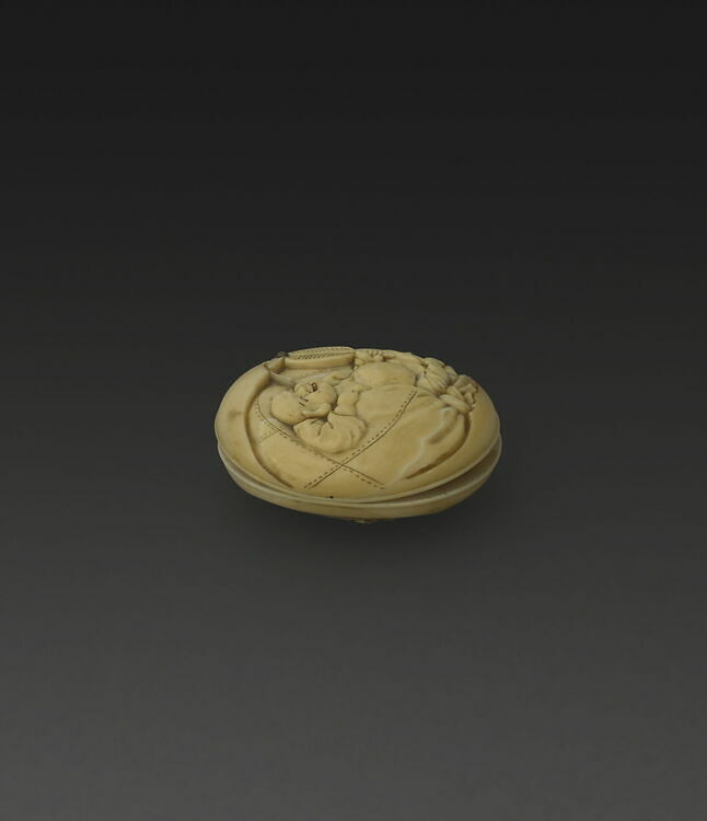 Manju netsuke avec le dieu Hotei - Louvre site des collections