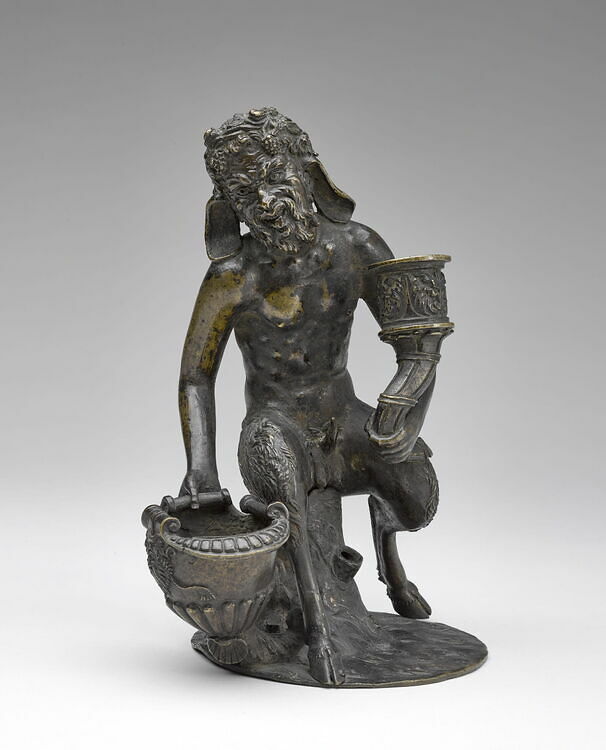 Encrier : satyre assis sur une souche - Louvre Collections