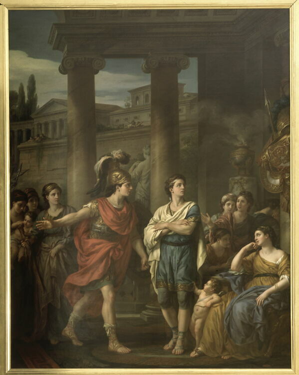 Les Reproches d'Hector à Pâris ou Hector déterminant Pâris à prendre ...