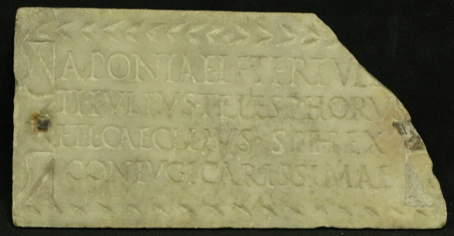 plaque de loculus ; inscription - Louvre site des collections