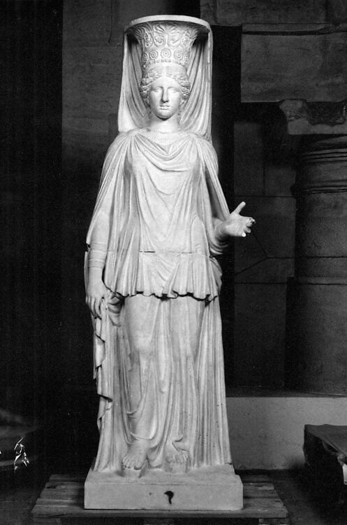 Tirage d'une caryatide dite "canéphore Albani" - Louvre site des ...