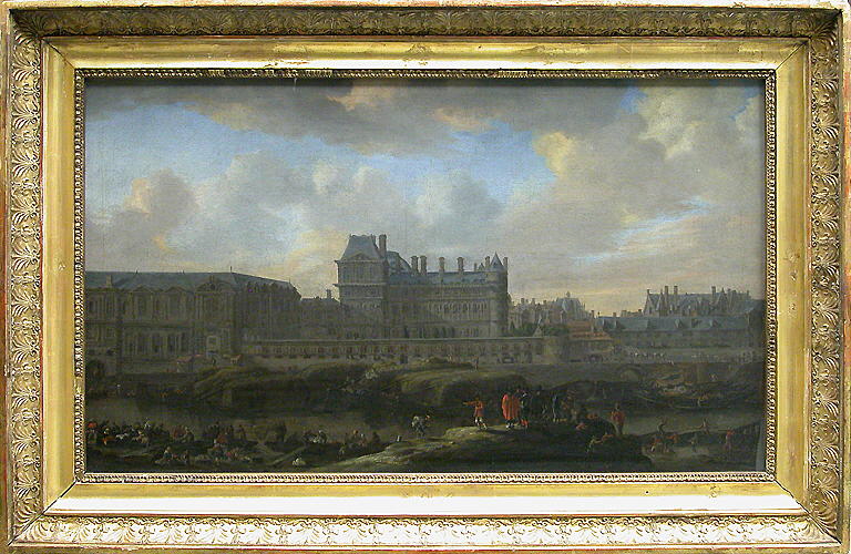 Vue de l'ancien Louvre depuis la Seine, avant les agrandissements ...