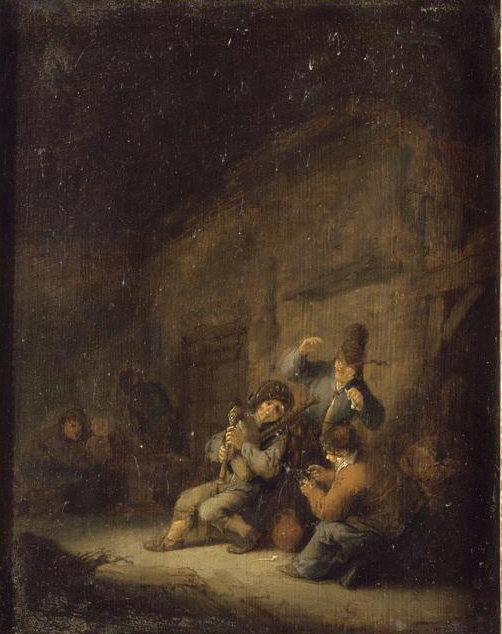 Scène d'intérieur avec joueur de cornemuse - Louvre site des collections